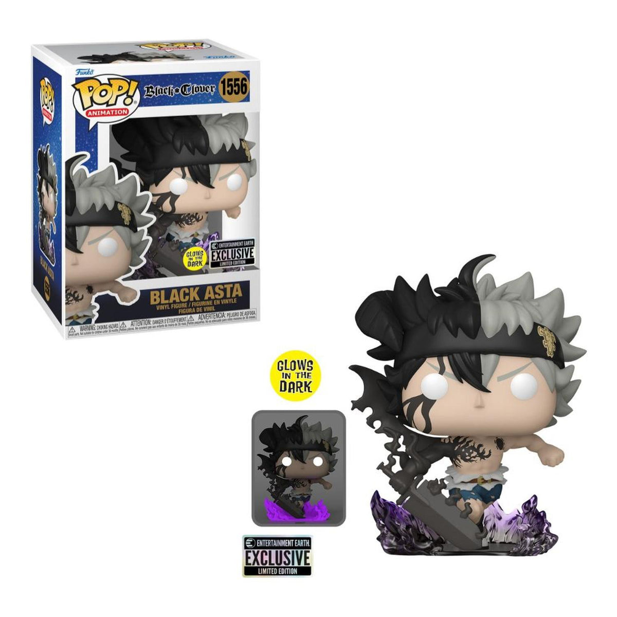 Black Asta Glow Exclusivo EE Funko Pop Black Clover – chikaratoys
