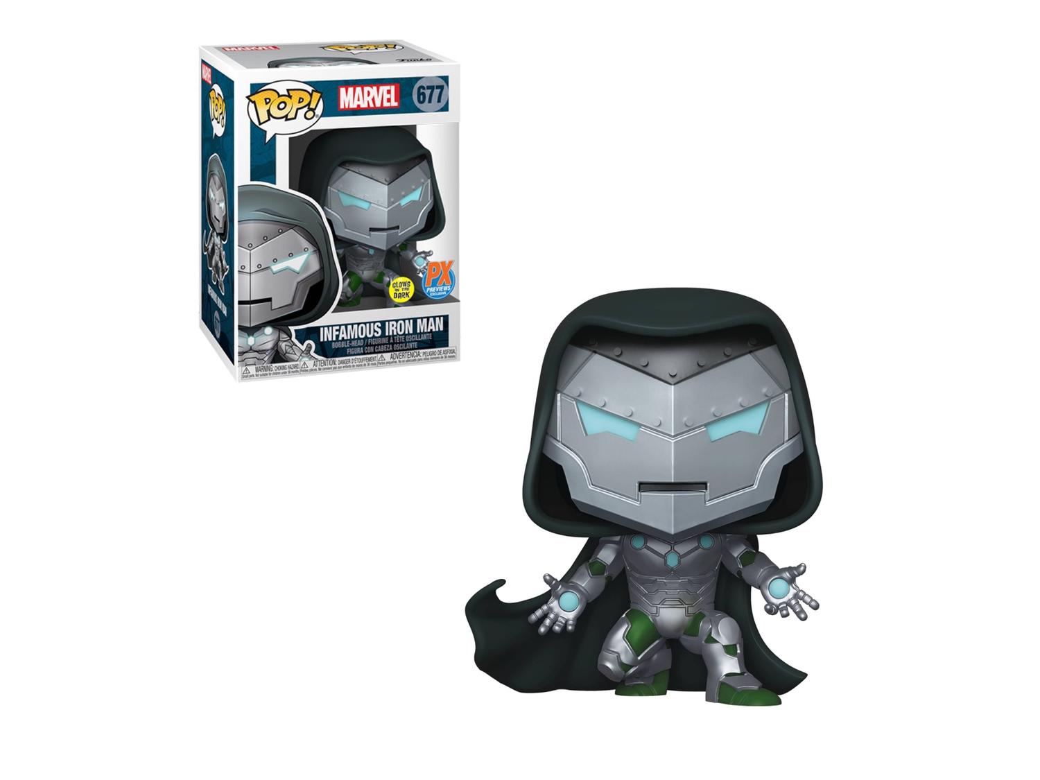 Infamous Iron Man (Victor Doom) Funko Pop Marvel GITD Exclusivo PX ...